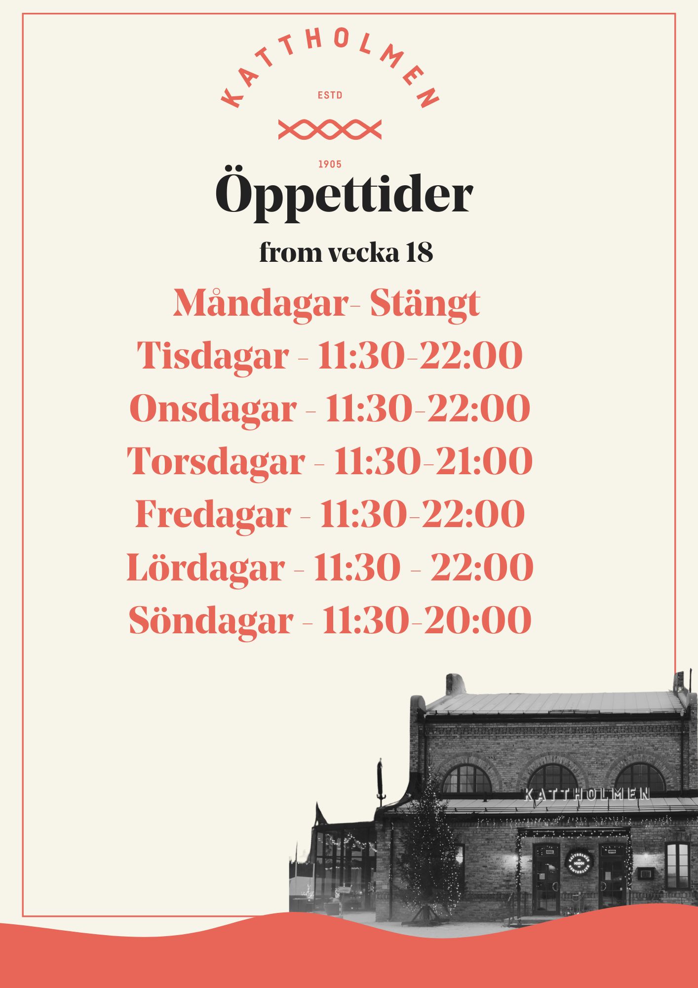 Öppettider — Kattholmen