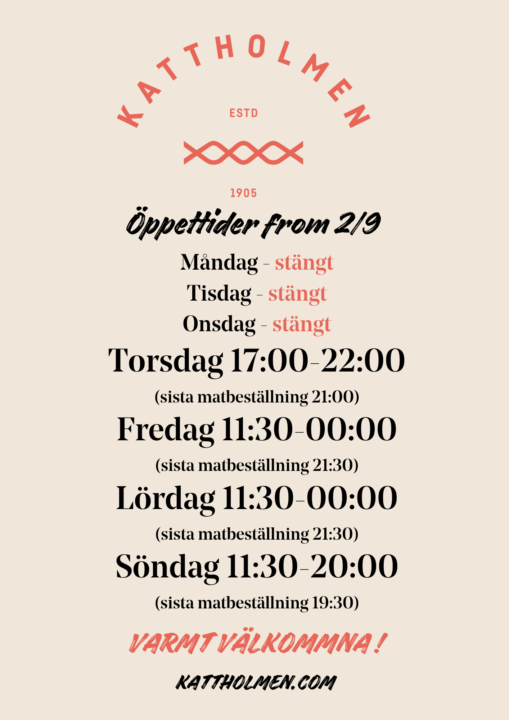 Öppettider — Kattholmen