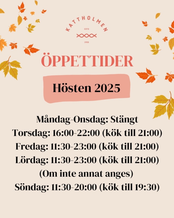 Öppettider — Kattholmen